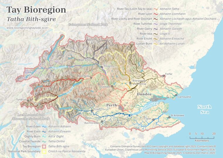 New Map of the Tay Bioregion - Bioregioning Tayside